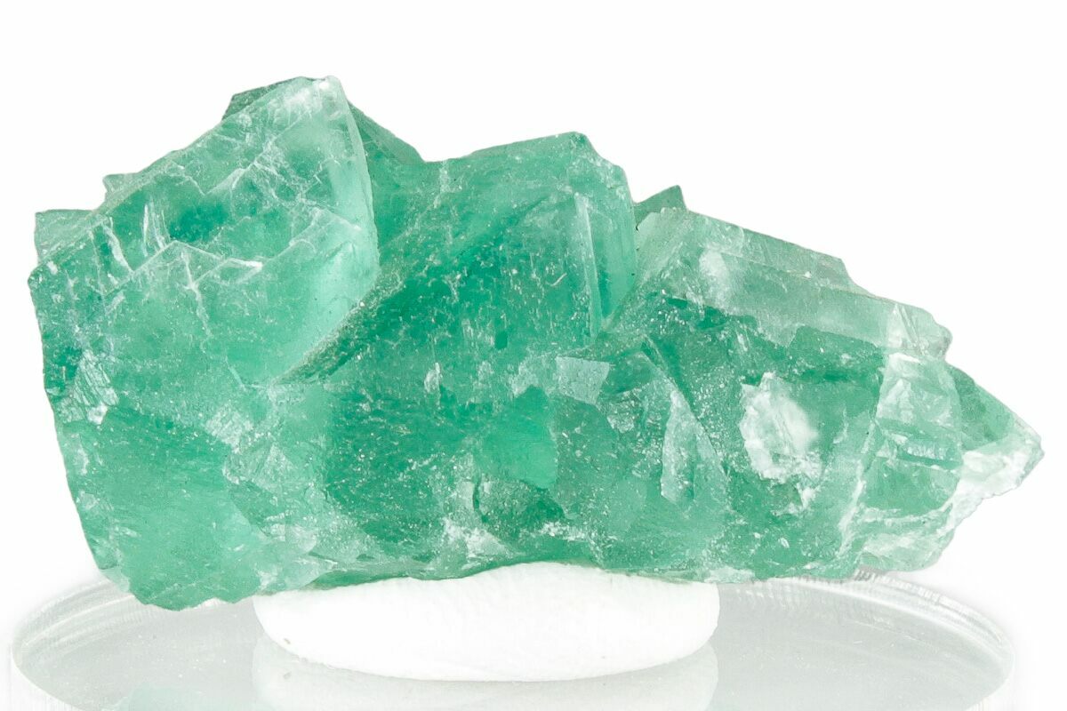 1.6" Apple-Green Octahedral Fluorite Crystal Cluster - China (#319589 ...