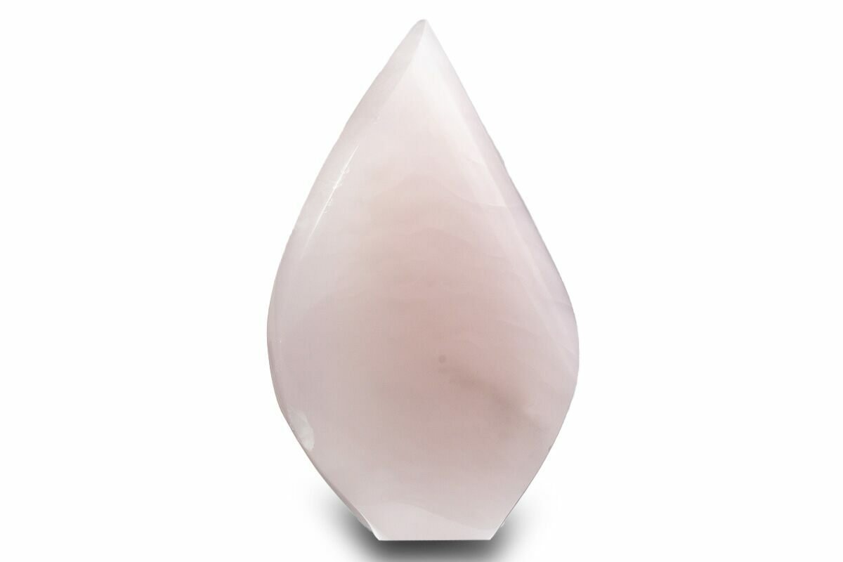 3.8" Polished Pink Manganoan (Mangano) Calcite Flame - Fluorescent ...