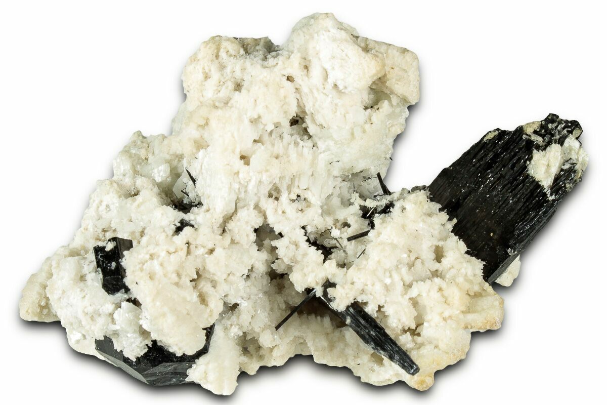 2.2" Black Tourmaline (Schorl) Crystals on Orthoclase - Namibia ...