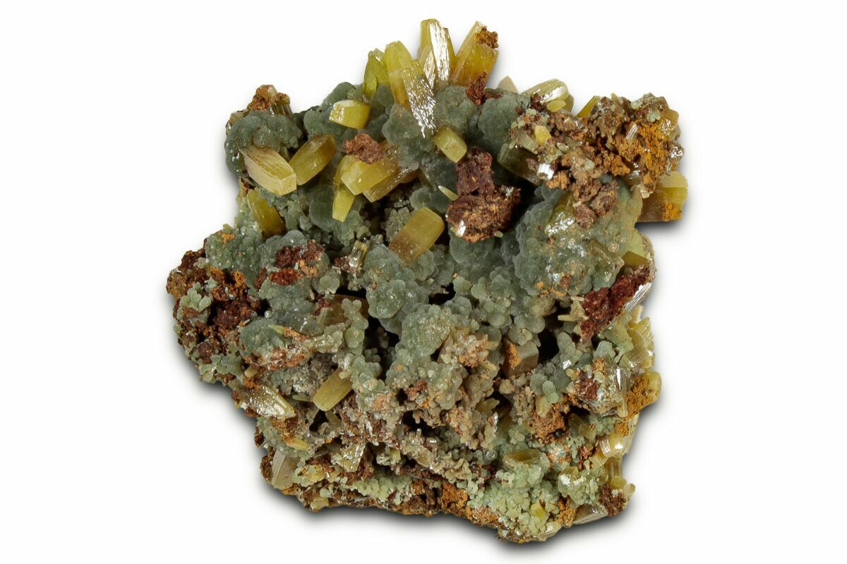 1.05" Wulfenite & Green Botryoidal Mimetite Association - Mexico ...