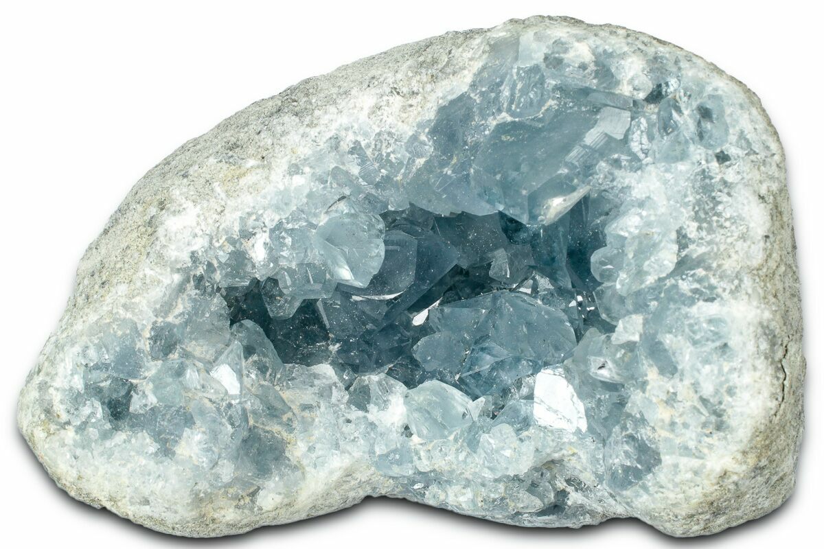 3.9" Crystal Filled Celestine (Celestite) Geode Section - Madagascar (#330415) For Sale ...