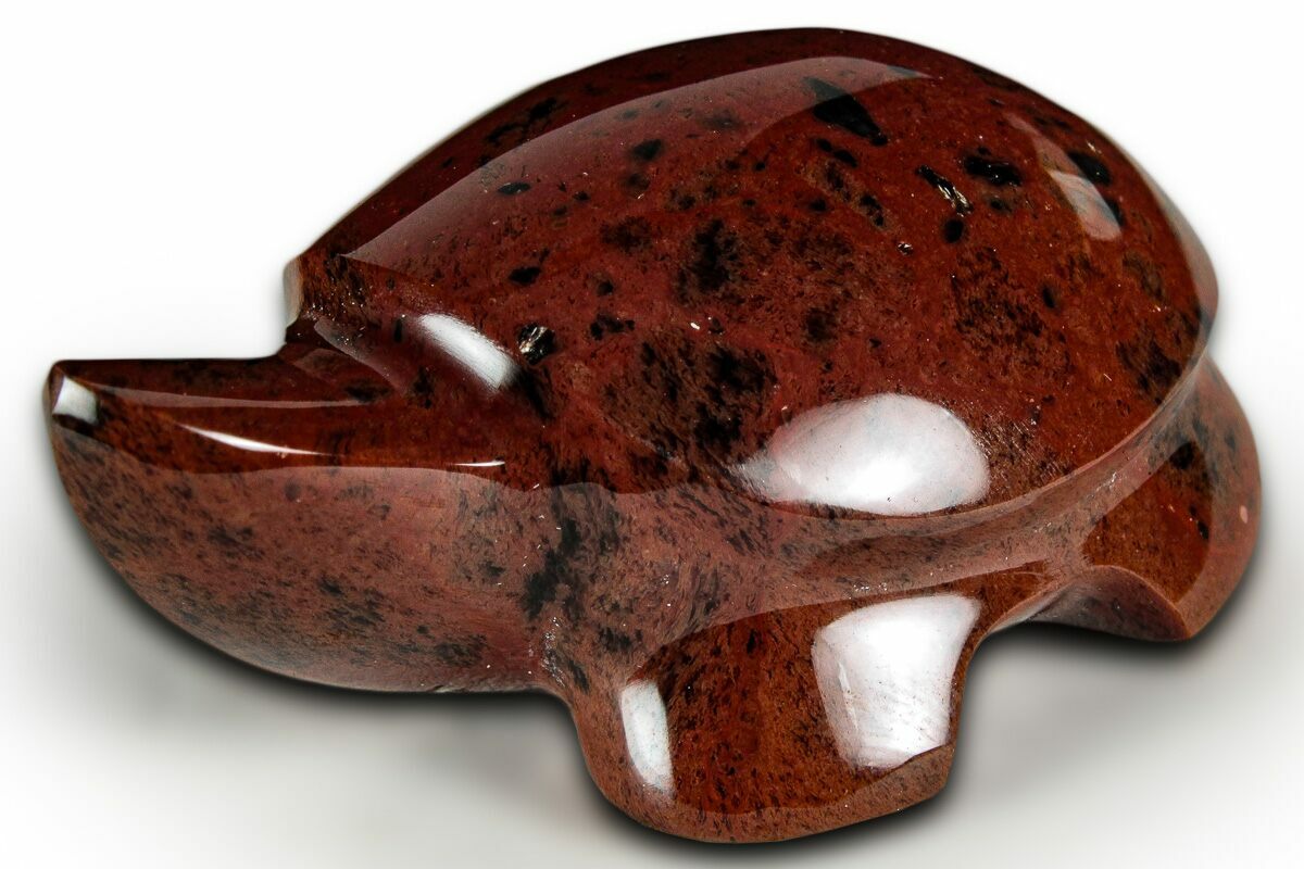 2" Polished Red (Mahogany) Obsidian Turtle - Oregon (#331574) For Sale ...