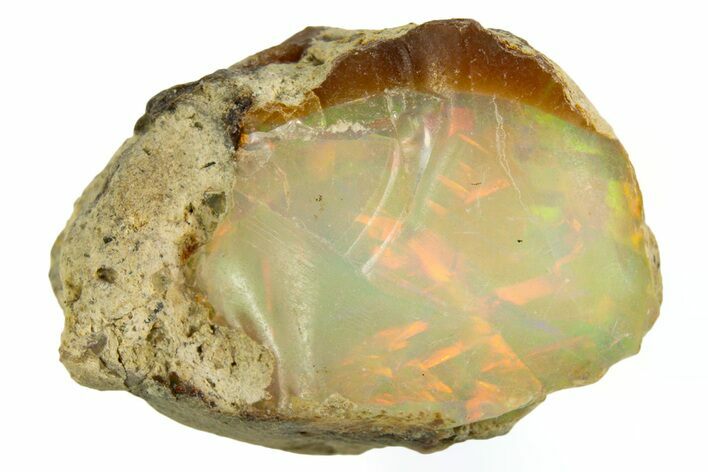 .90" Brilliant Precious Ethiopian Fire Opal (3.2 grams) (#333410) For ...