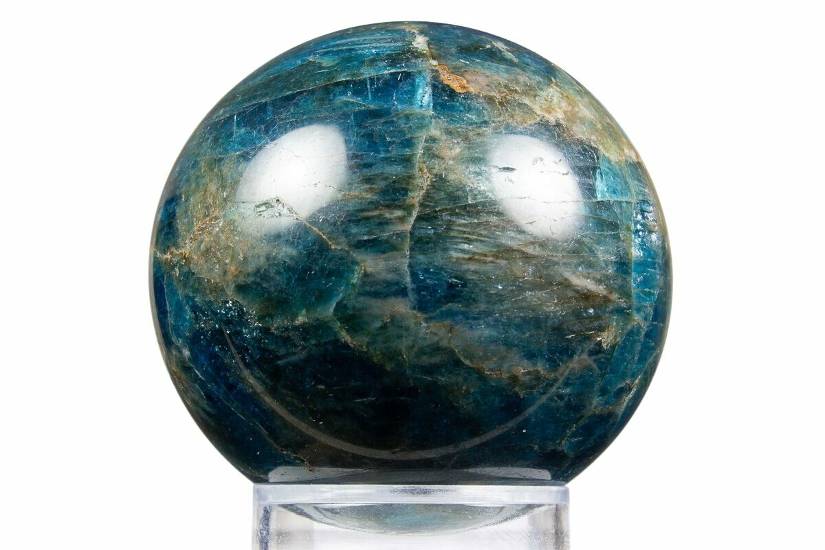 2" Bright Blue Apatite Sphere - Madagascar (#334015) For Sale ...