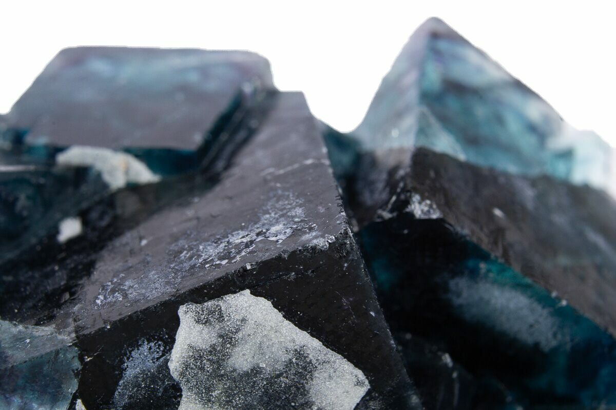 2.1" Blue-Purple Cubic Fluorite Crystal Cluster - Okorusu Mine (#341567 ...