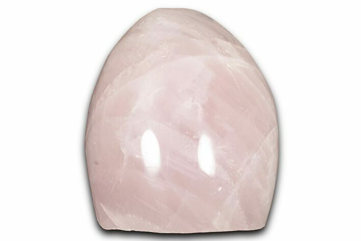 3.7" Free-Standing, Polished Rose Quartz - Single Side Polished ...