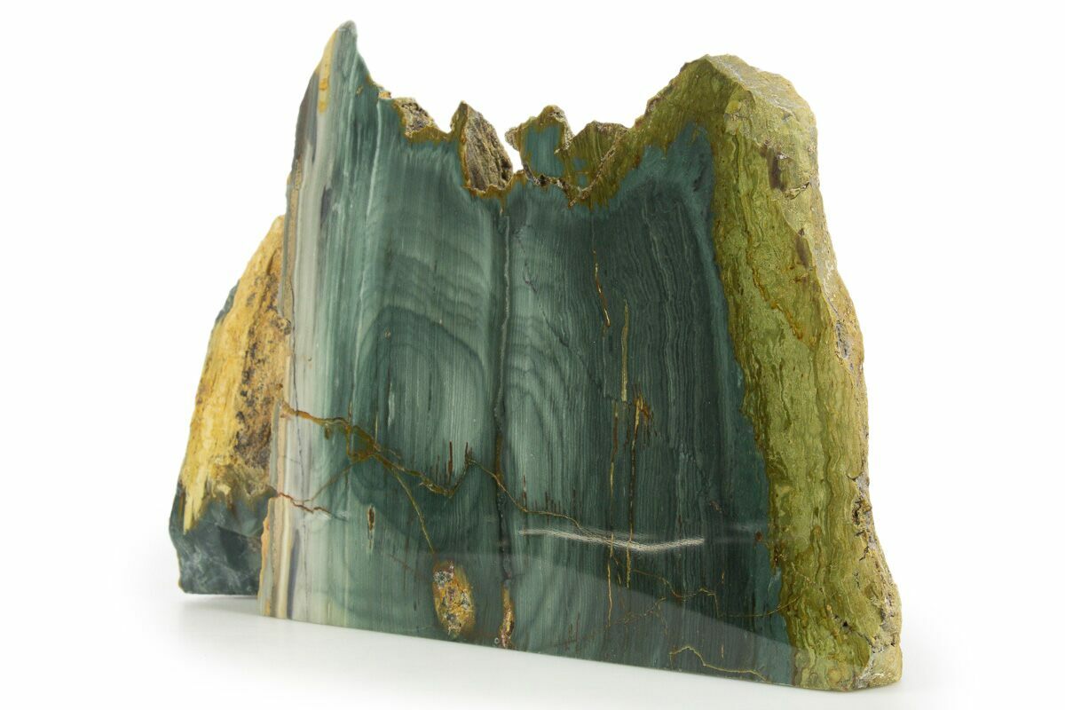 5.8" Free-Standing, Gary Green Jasper (Larsonite) Bog Wood - Oregon ...