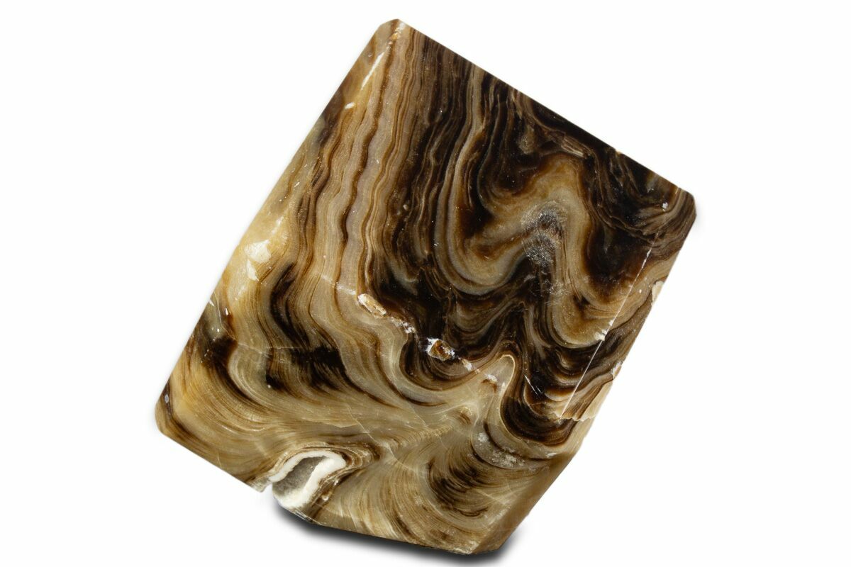 Bargain, 2.55" Swirling Polished Chocolate Calcite Cube (#342372) For ...