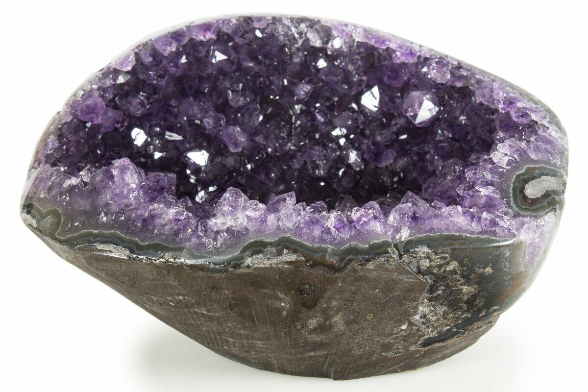 4.7" Sparkly Deep-Purple Amethyst Geode - Uruguay (#342728) For Sale ...