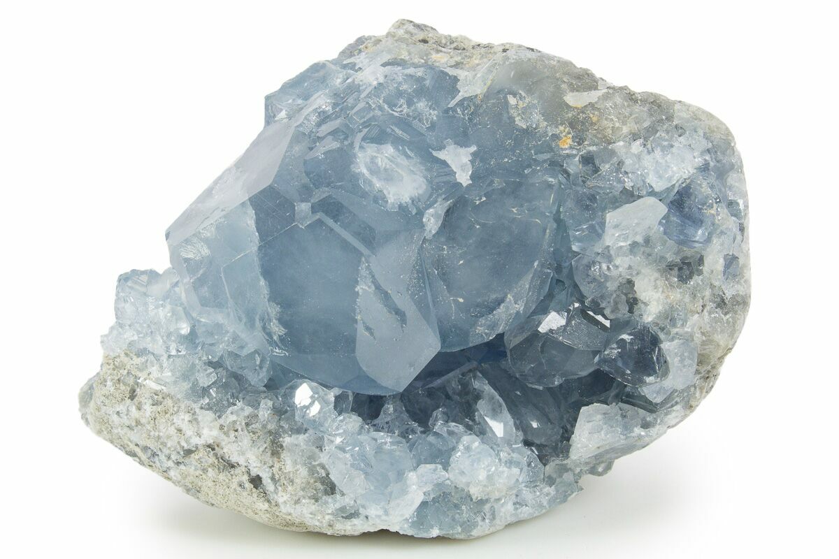3" Sparkling Celestine (Celestite) Geode - Madagascar (#344764) For ...