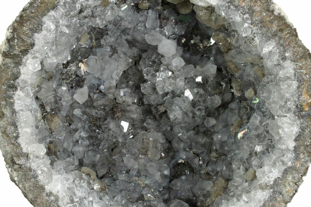 5" Las Choyas "Coconut" Geode with Quartz & Calcite (Pair) - Mexico ...