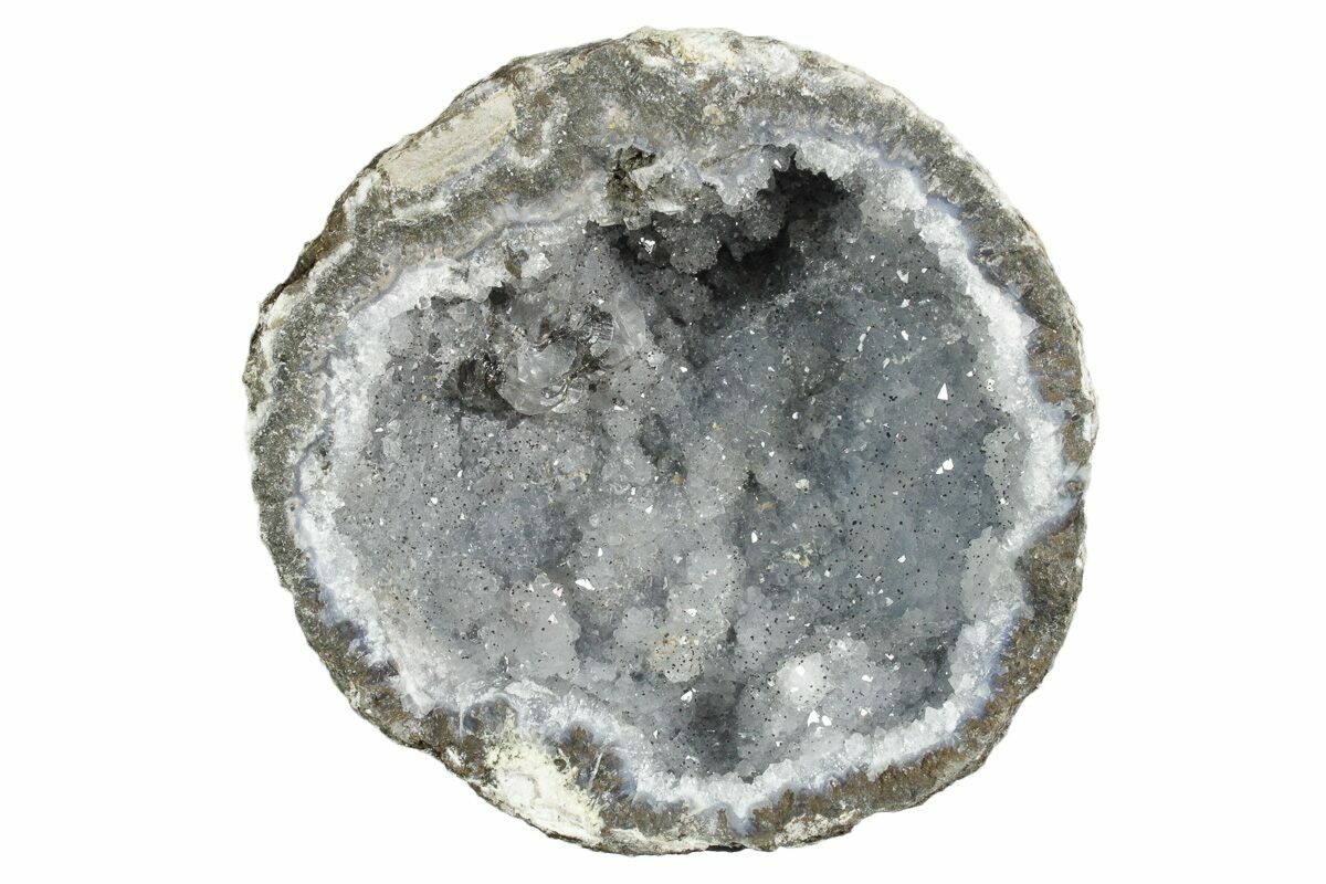 5.4" Las Choyas "Coconut" Geode with Quartz & Calcite (Pair) - Mexico ...