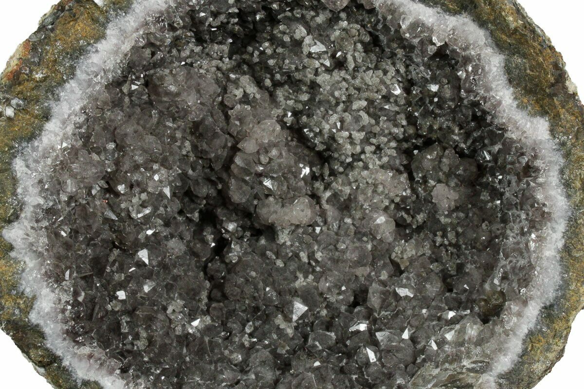 4.9" Las Choyas "Coconut" Geode Half with Smoky Quartz - Mexico ...