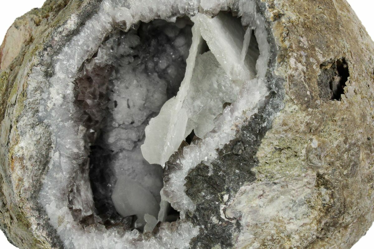 5" Las Choyas "Coconut" Geode with Smoky Quartz - Mexico (#348476) For ...