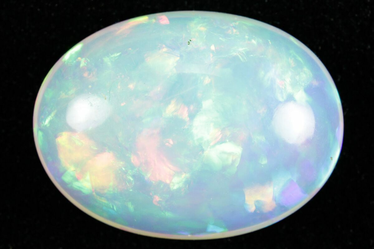 .69" Polished Precious Ethiopian Fire Opal Cabochon (1.76 grams ...